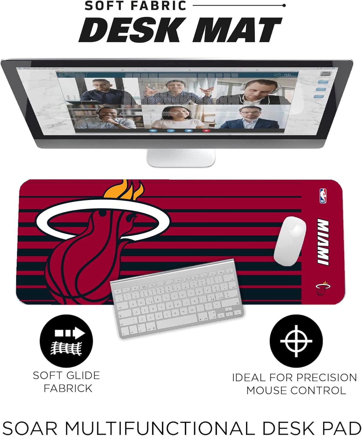 SOAR NBA Multifunctional Desk Mat for Desktop, (31.5"x12") - Ultra Soft ...