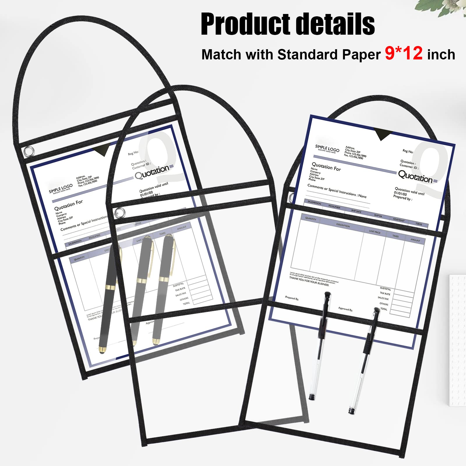 Snapklik.com : Epakh 30 Pack Shop Ticket Holders 9 X 12 Inch Work Order ...