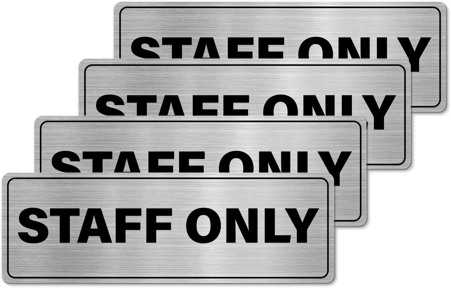 Amazon.com : Staff Only Sign White 9x3 Inch - Indoor Self Adhesive Door ...