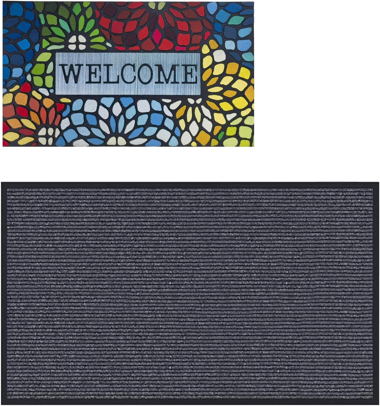 Amazon.com: CHICHIC 2 Pack Door Mat Bundle (24x36 Inch in Colorful and ...