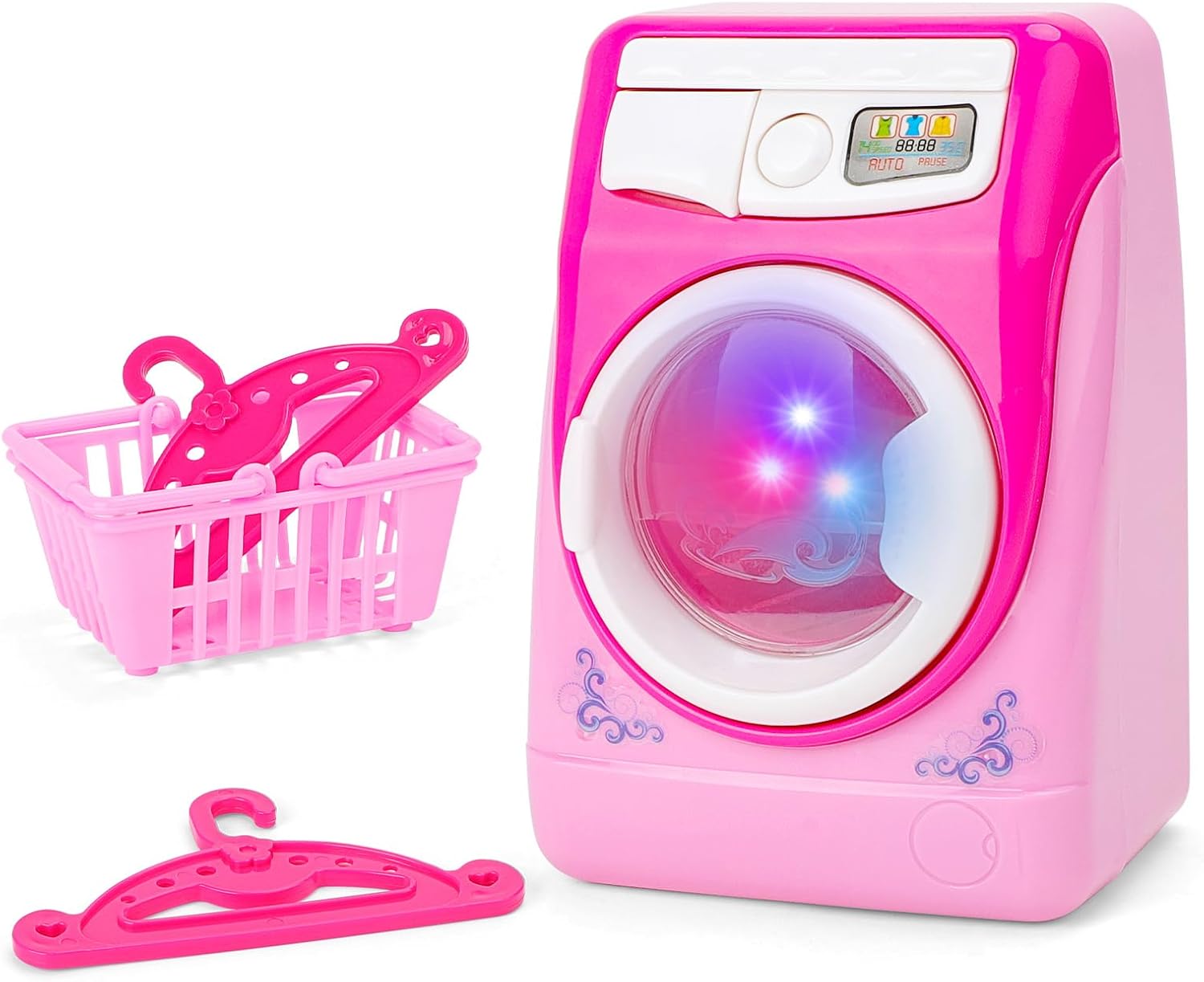 Amazon.com: deAO Washing Machine Toy for Kids Dollhouse Furniture ...