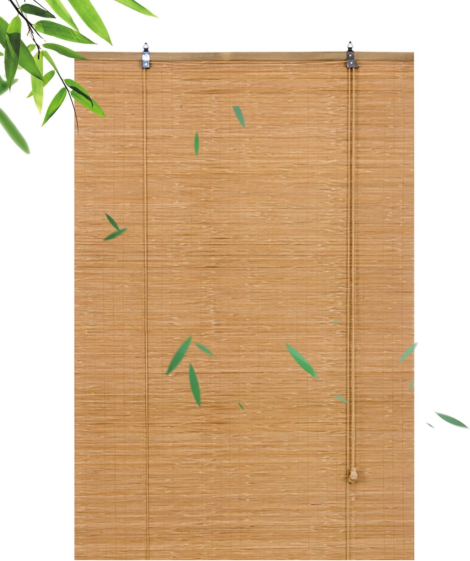 Naturel Store Enrouleur Bambou Exterieur Rideau de Roseau Anti-UV 50 55 ...