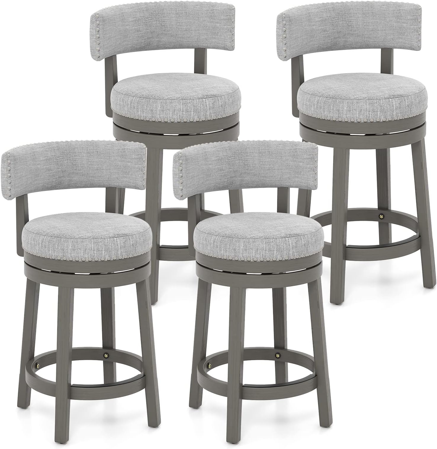Amazon.com: Erdoru Counter Height Bar Stools Set of 2, Modern ...