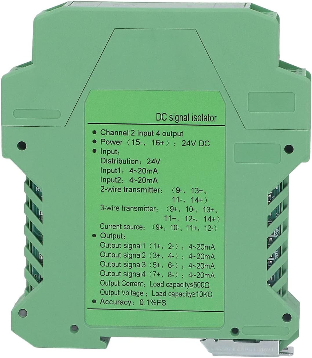 Signal Splitter, DC Signal Conditioner, 24V DC Signal Isolator 2 in 4 ...