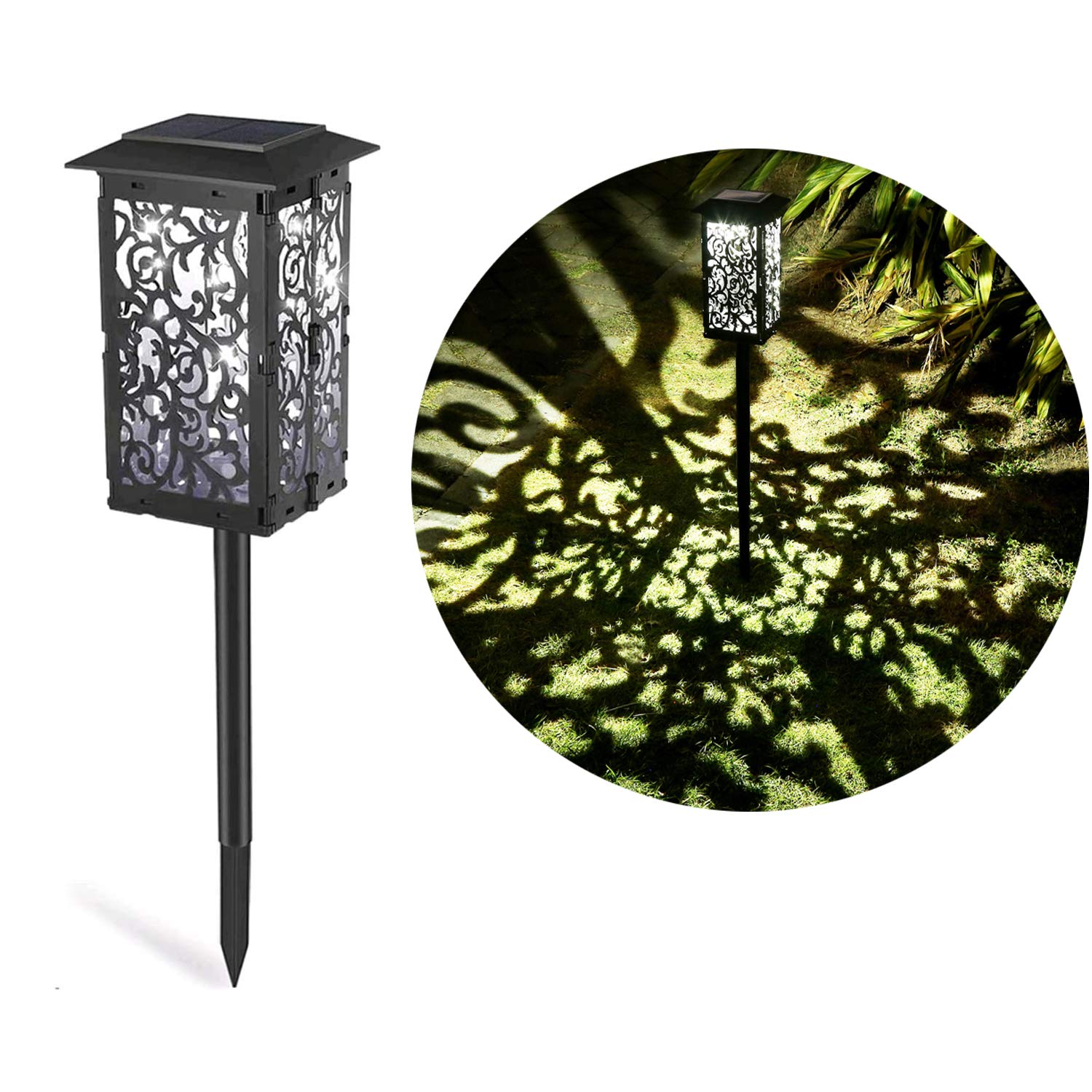 Ambaret Solar Path Lights Outdoor, LED Garden Pathway Lights Sun ...