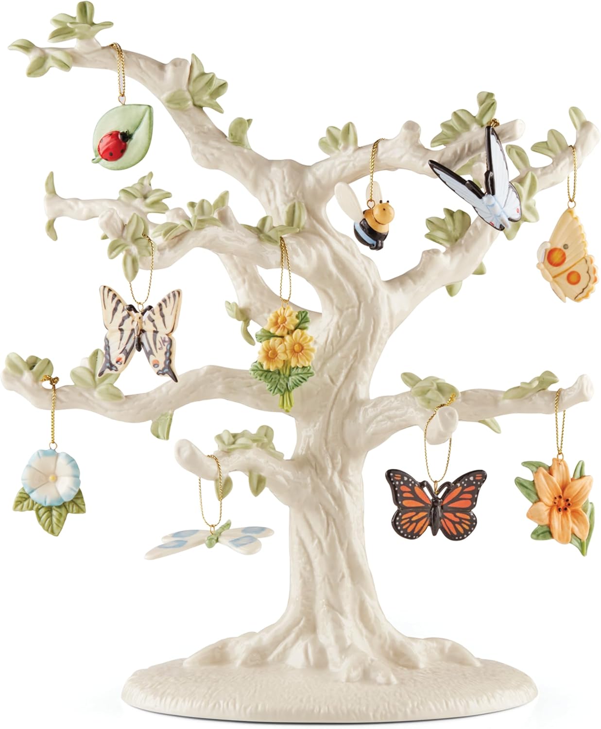 Amazon.com: Lenox 894960 Butterfly Meadow 10-Piece Ornaments & Tree Set ...