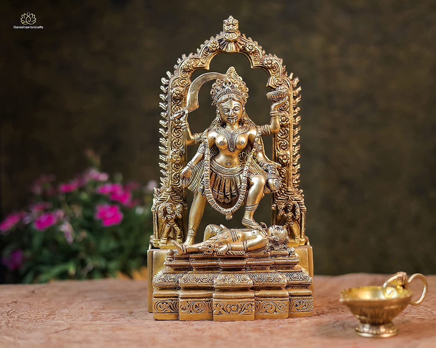 Buy Ganeshaartsncrafts Kali Statue,Brass Kali Idol, Kalika, Shakti ...