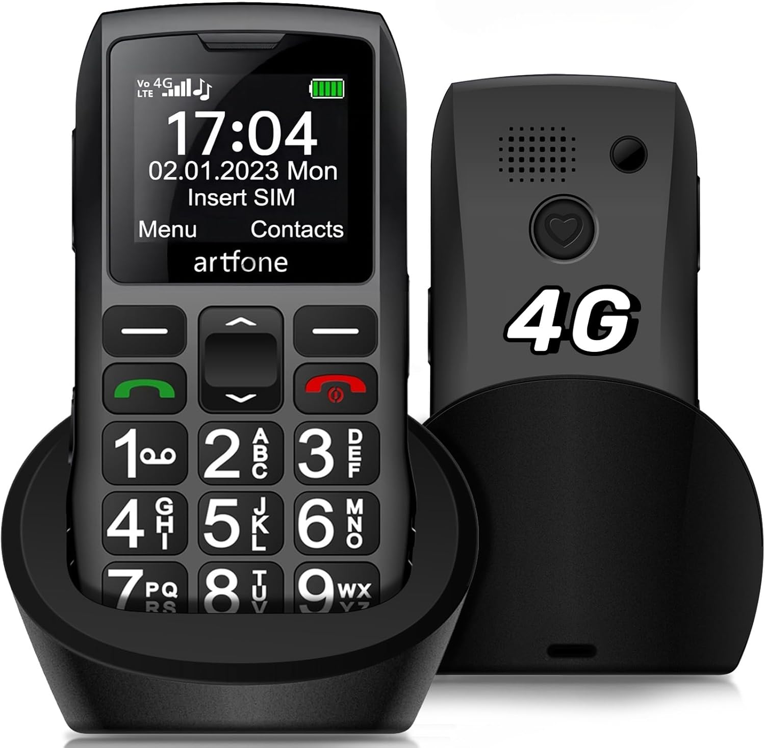 4G Mobile Phone for The Elderly with Big Button, LTE Unlocked Easy to ...