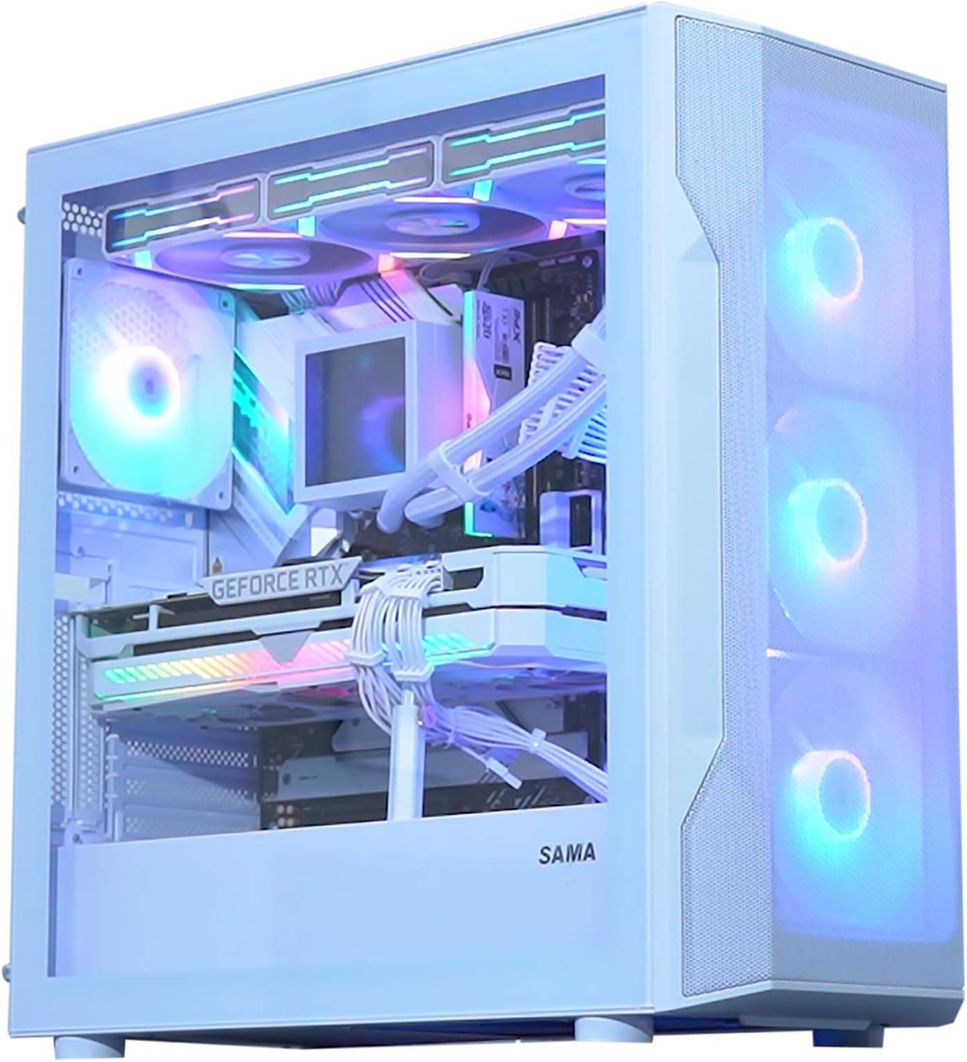 Amazon.com: GAMDIAS White ATX Mid Tower Gaming Computer PC Case w ...