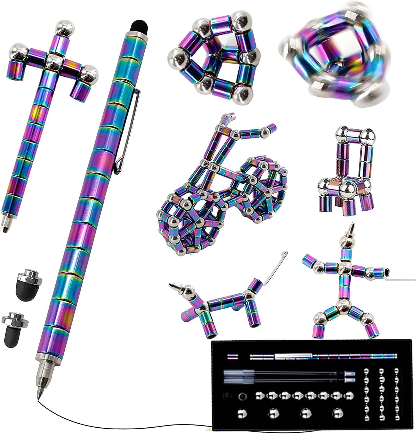 ROBO KING Fidget Magnetic Toy Pen Stress Relief Pen Multifunction Pen ...