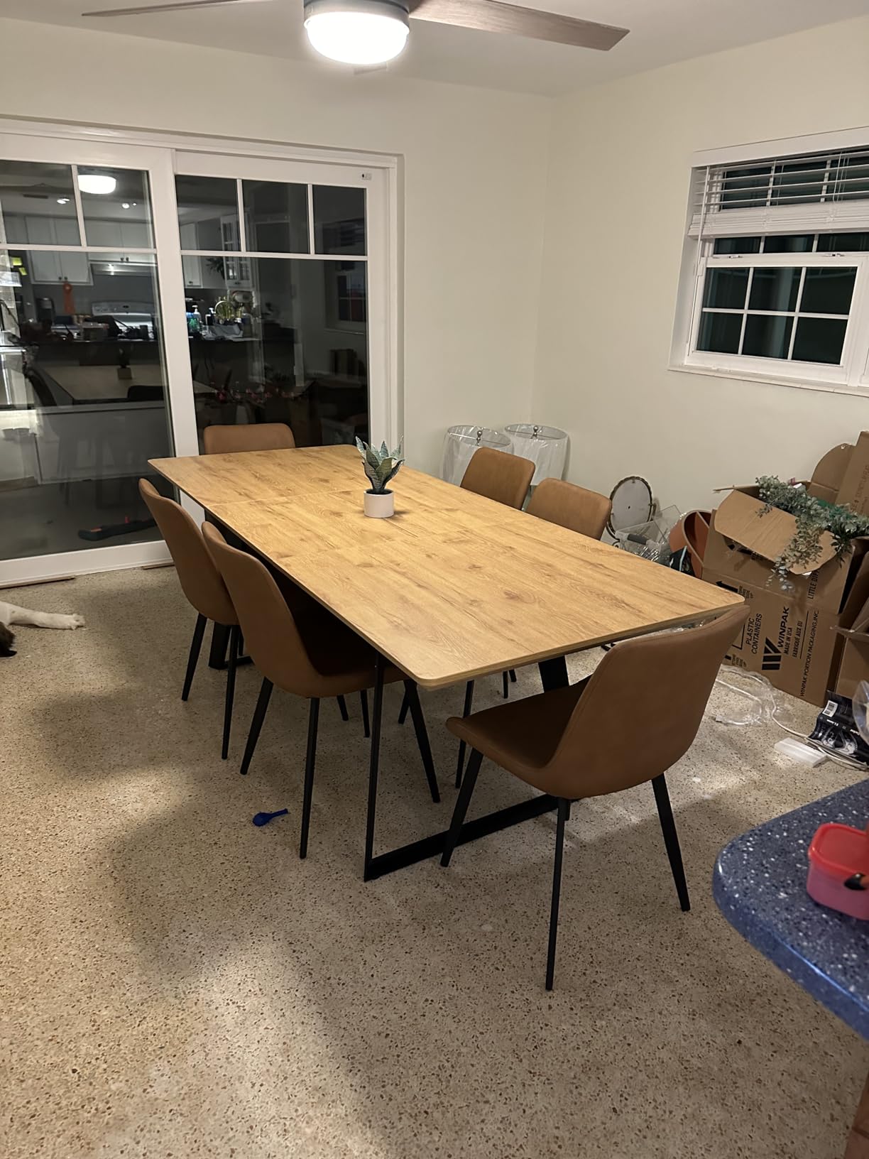 $38/mo - Finance ZckyCine Modern mid-Century Dining Table Dining Table ...