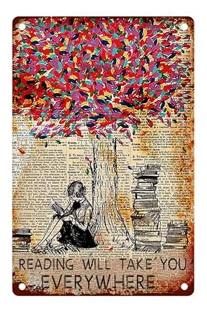 Metal Sign Reading Will Take You Everywhere Love Reading Sign, Book ...