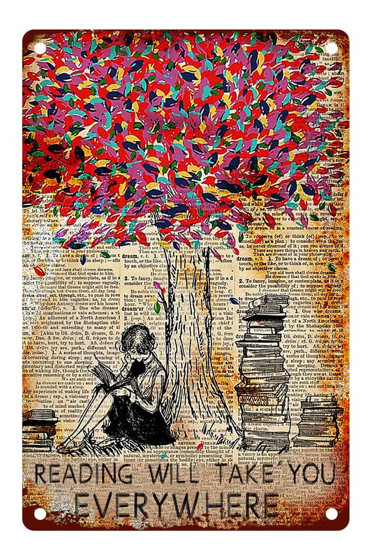 Amazon.com: Metal Sign Reading Will Take You Everywhere Love Reading ...