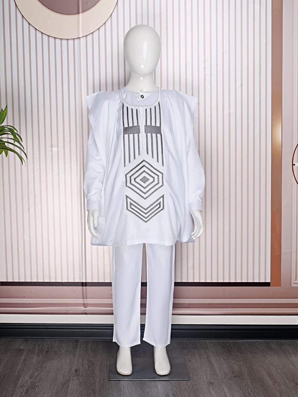 Snapklik.com : Embroidery Agbada For Boys African Kids Attire White ...