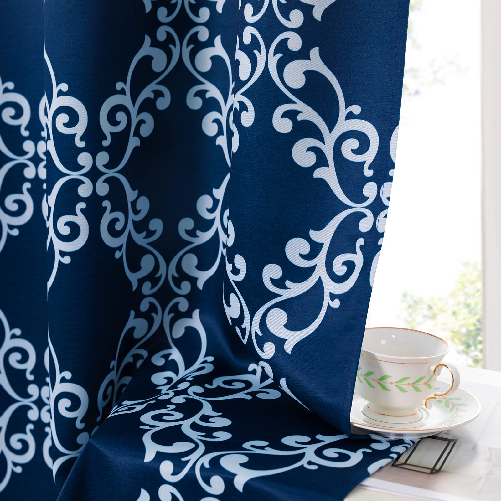 MYSKY HOME Curtains 84 inches Long for Living Room Curtains Light Block ...