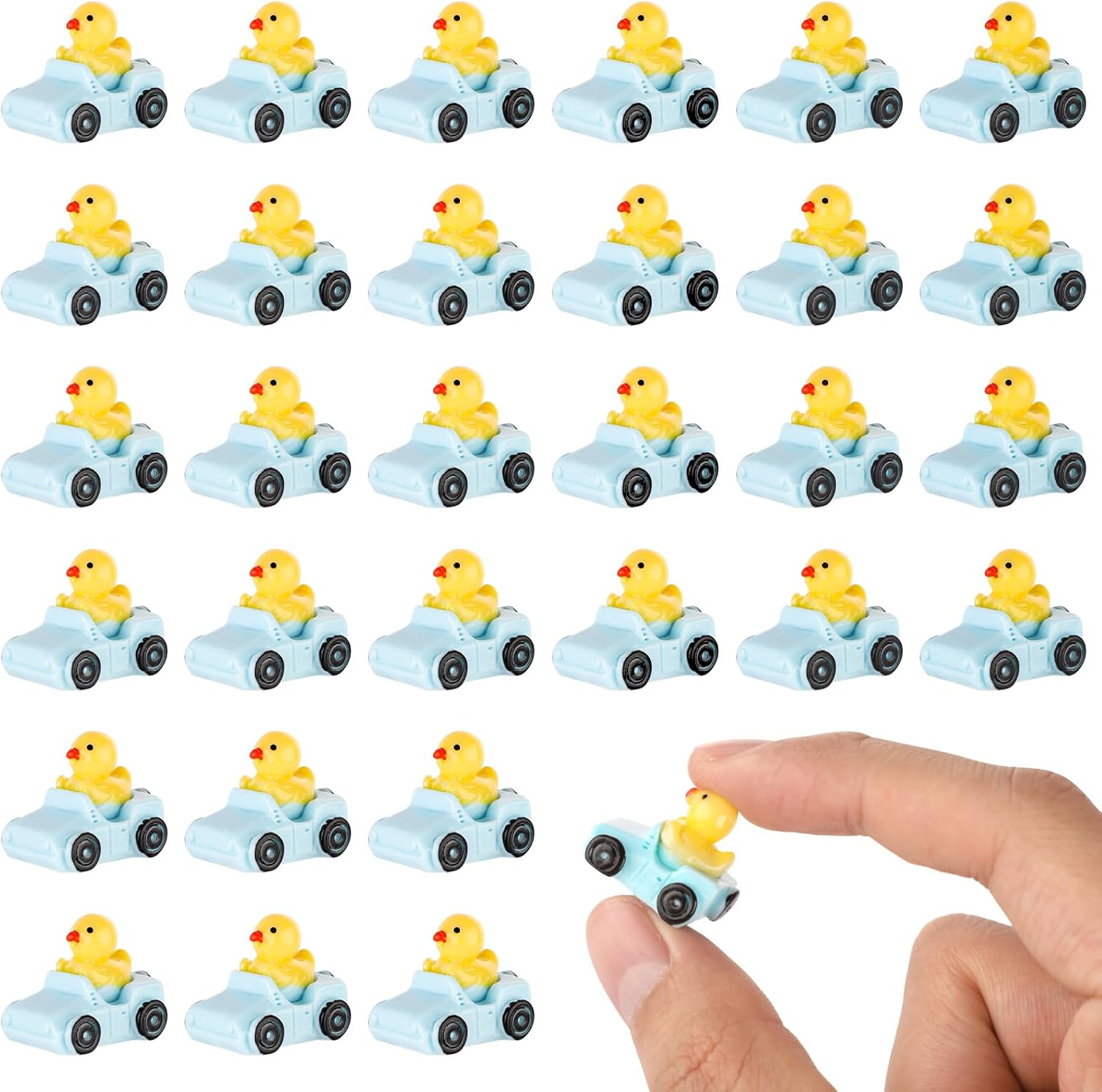 Amazon.com: 30pcs Duck in a Car Miniature, Resin Mini Ducks Car ...