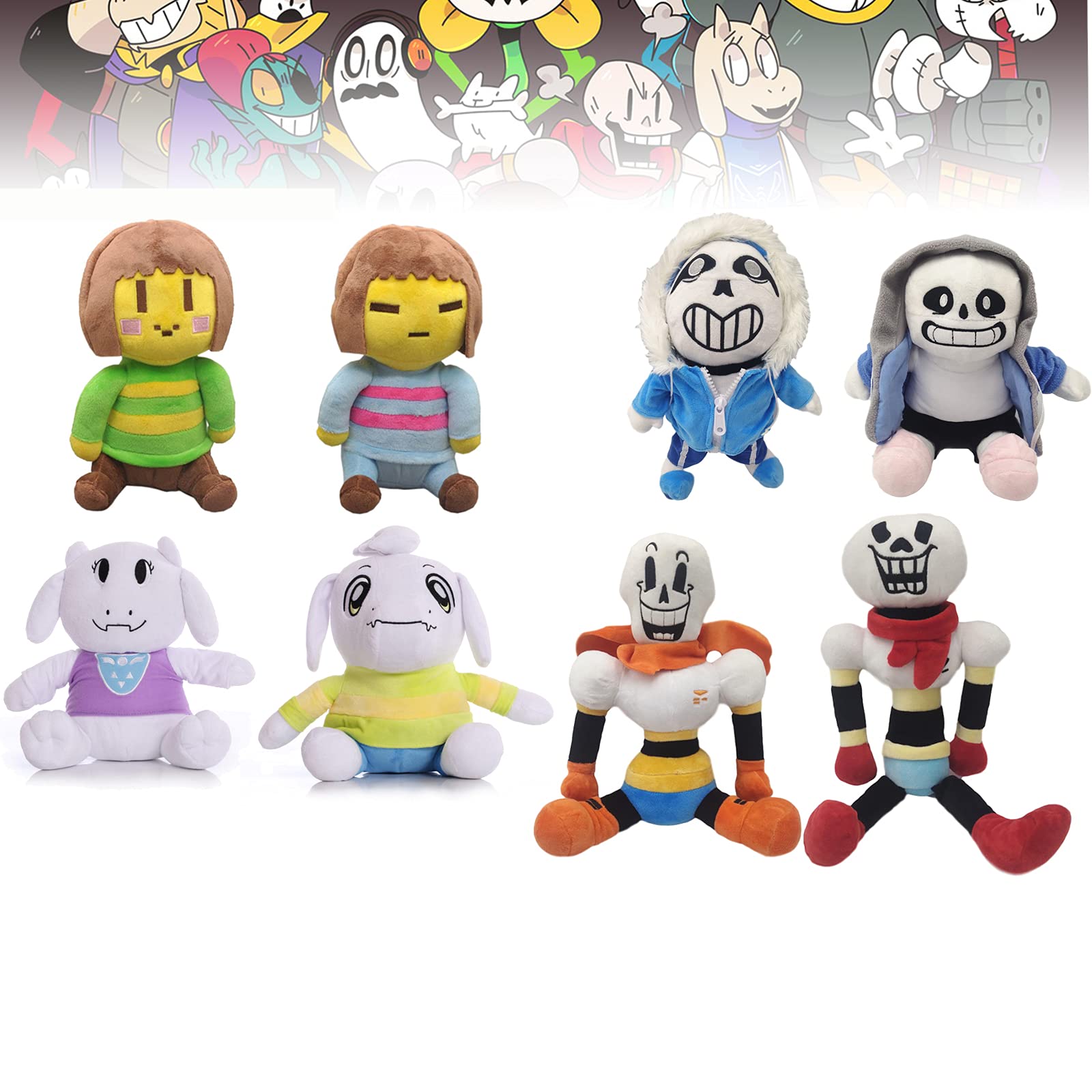 Undertale Plush 20 Styles Toy Doll Papyrus Frisk Chara Temmie Anime ...