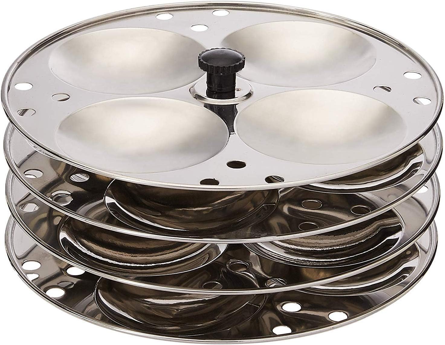 Amazon.com: Stainless Steel 4-Rack Idli Maker, Mini Idli Stand, Idli ...