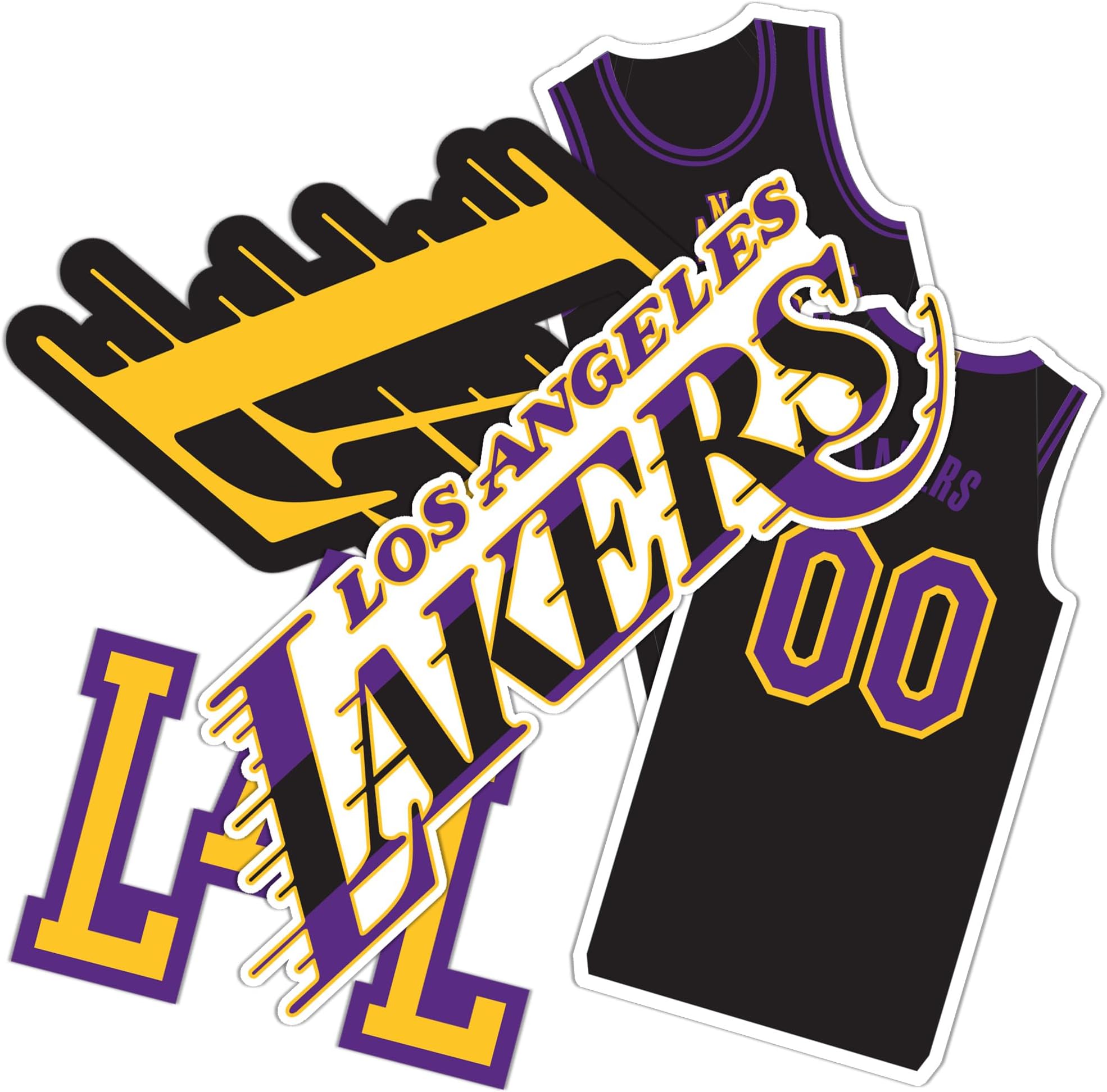 Amazon.com: Los Angeles Lakers 8" Color Team Logo Car Decal : Sports ...