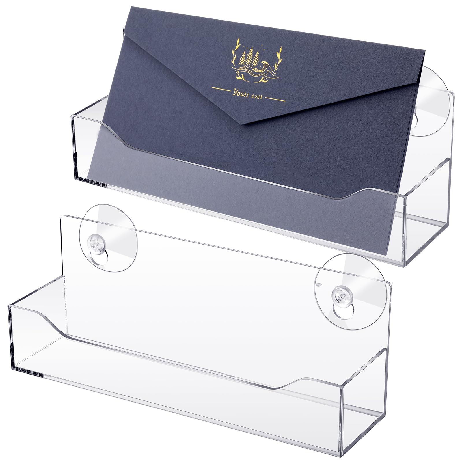 Amazon.com : Wonderjune 2 Pcs Hanging Acrylic Mail Holder Window ...