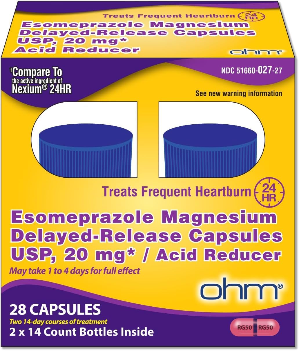 Snapklik.com : Ohm Esomeprazole Magnesium Delayed Release Capsules 20mg ...