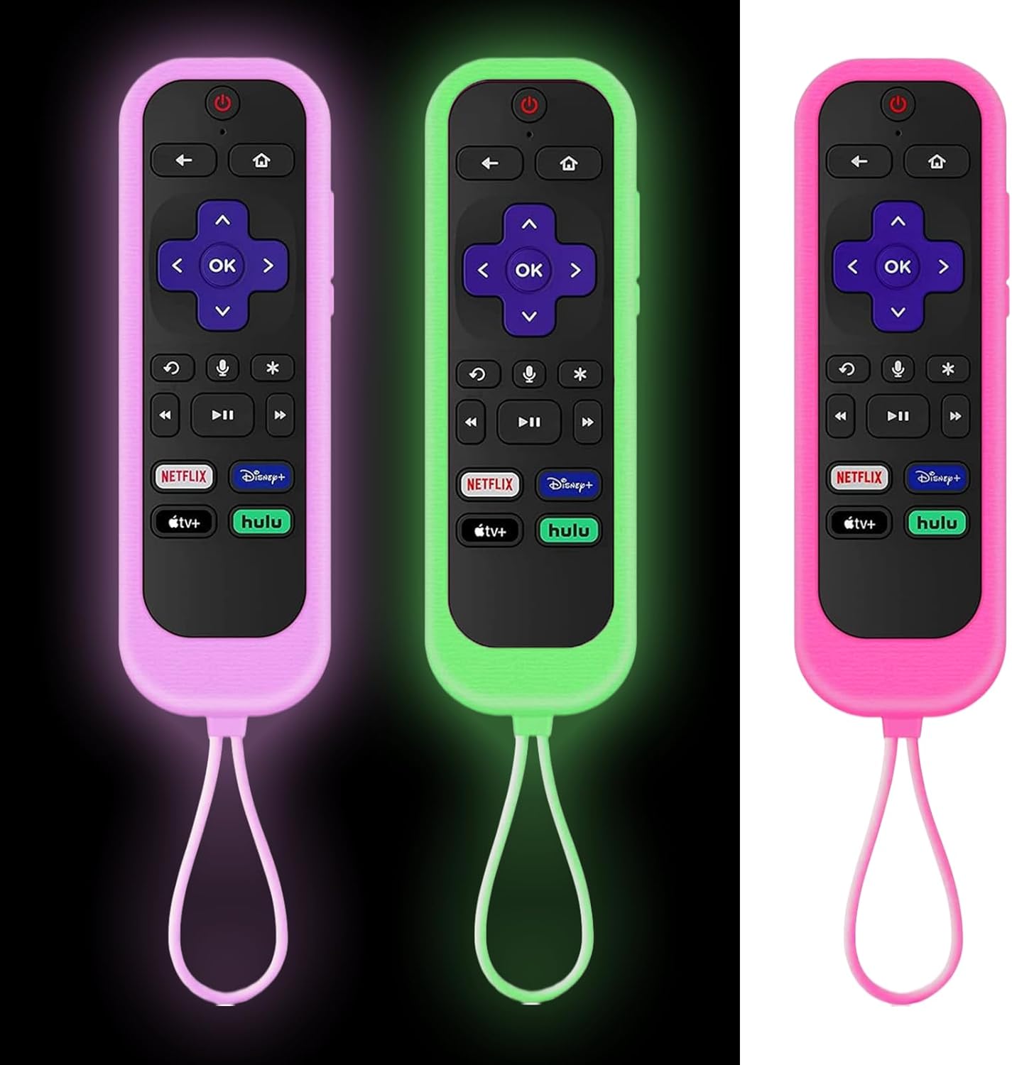 Amazon.com: 3Pack Silicone Protective Controller Sleeve for Roku | onn ...