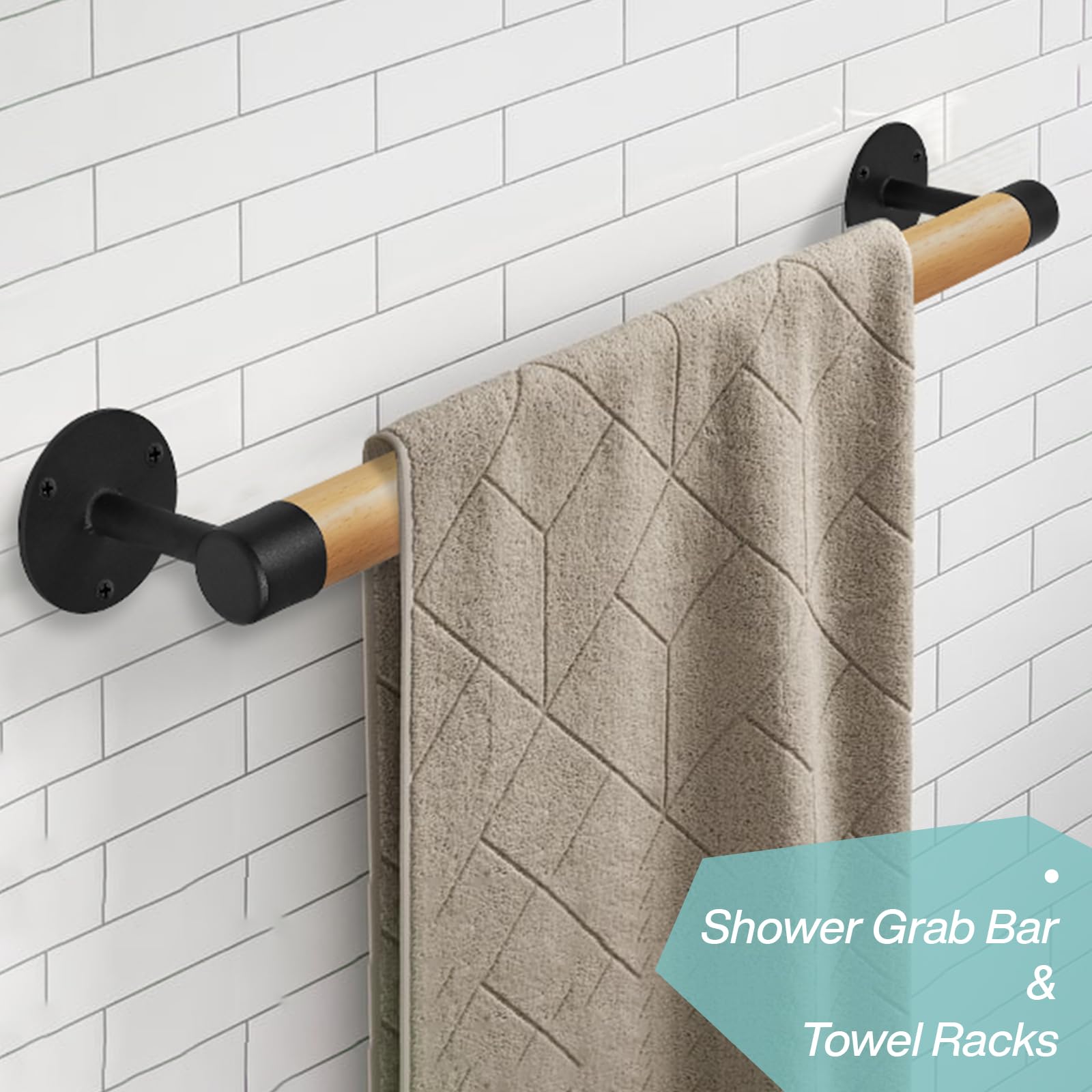 Snapklik.com : Purife 18 Inch Real Wood Stair Railing Indoor - Wall ...