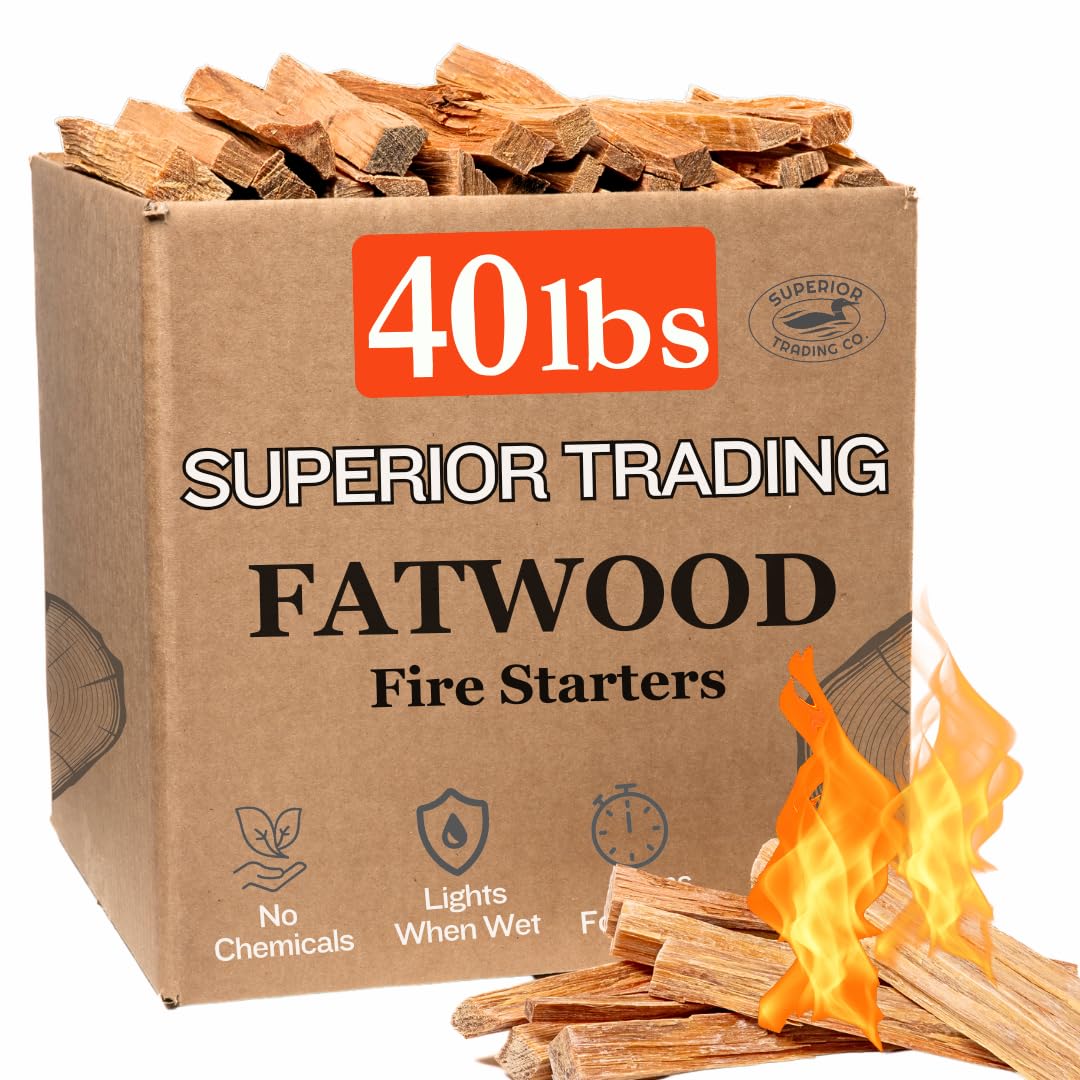 Amazon.com : Superior Trading Premium Fatwood Firewood Sticks, Natural ...