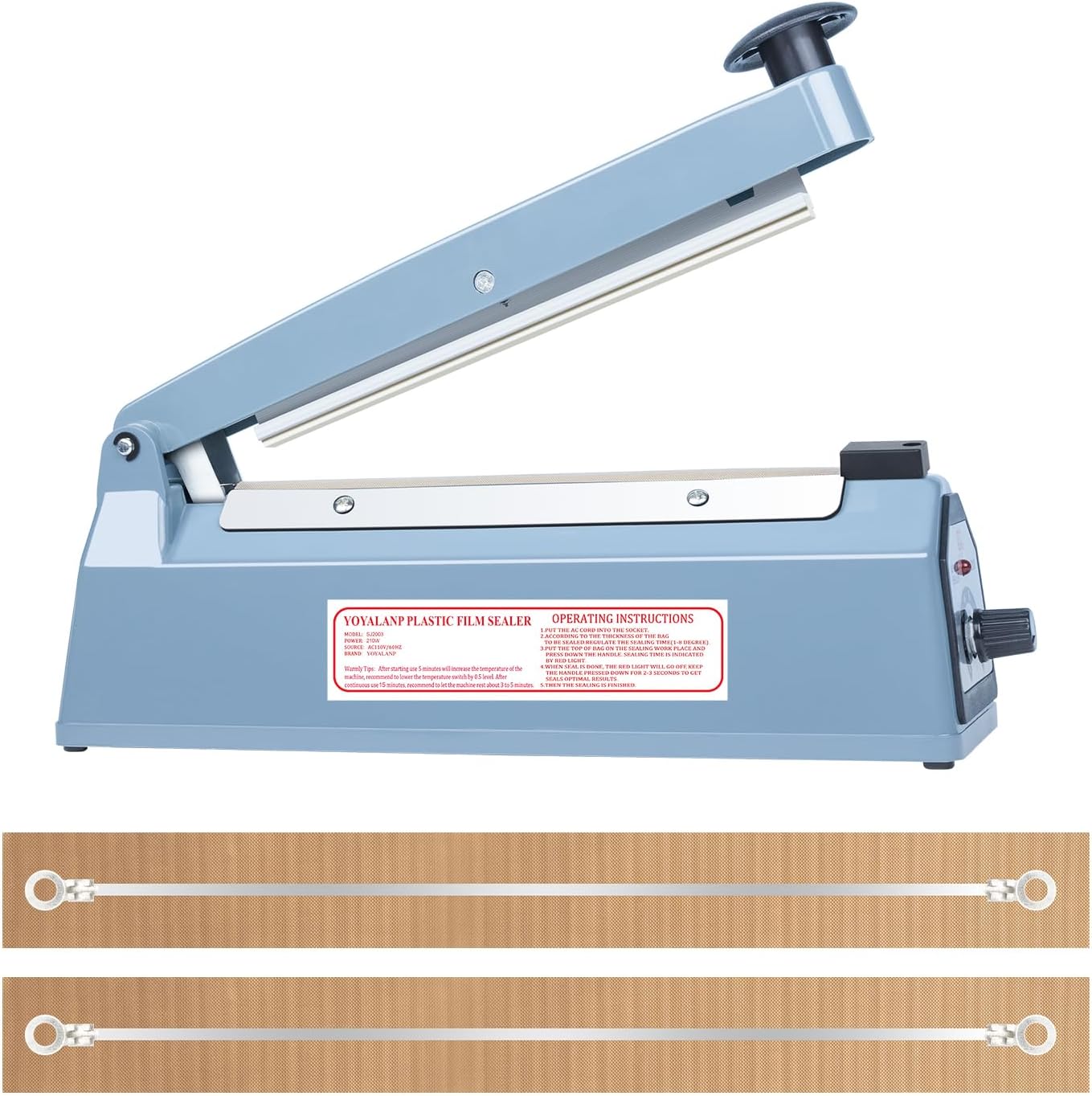 Amazon.com: Impulse Heat Sealer 8 Inch 5mm Mylar Bag Sealer Heat Seal ...