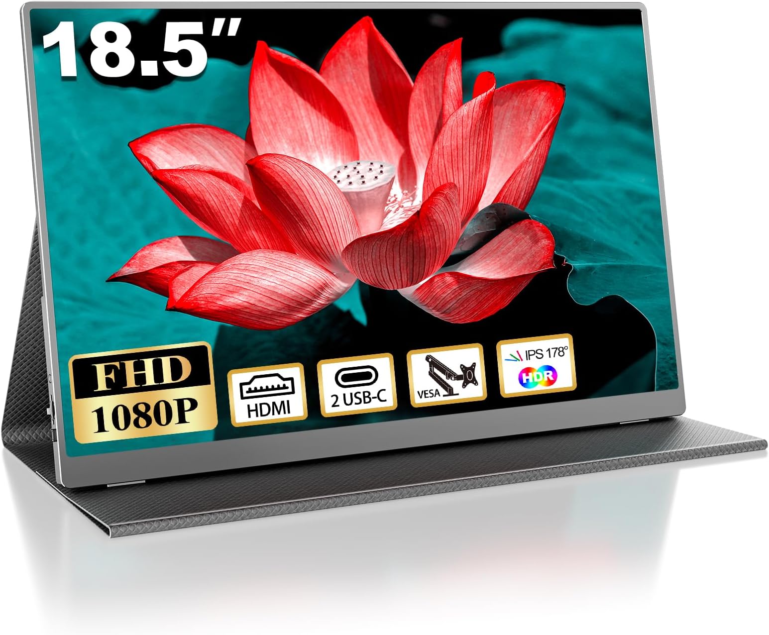 Amazon.com: 18.5 Inch Portable Monitor for Laptop, FHD 1080P 100% sRGB ...