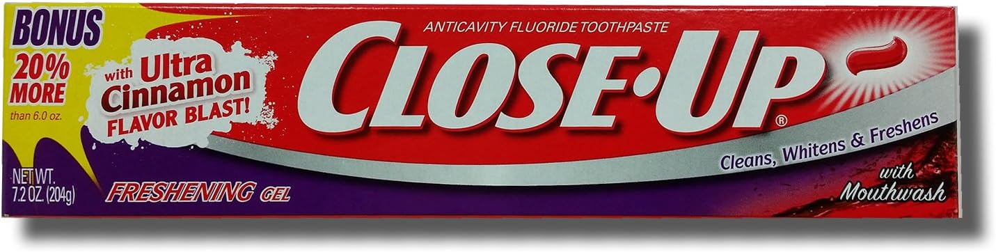 Amazon.com : Close-Up Toothpaste, Red Freshening Gel, Ultra Cinnamon 7 ...