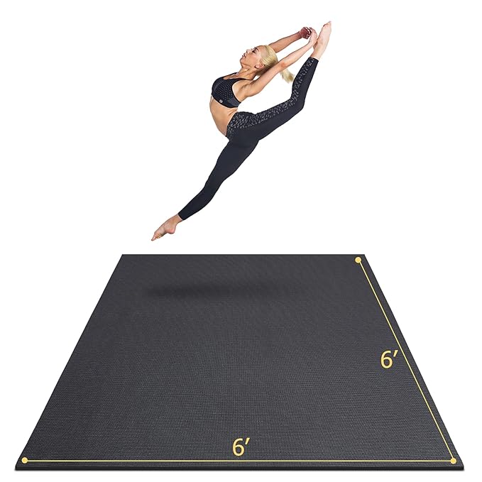 Buy Gxmmat Large Yoga Mat 6'x6'x7mm, Thick Workout Mats for Home Gym ...