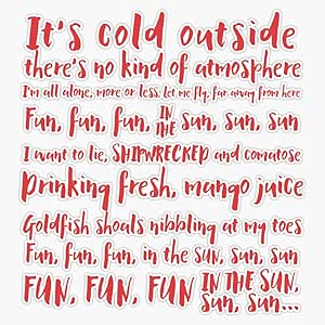 Amazon.com - Red Dwarf Lyrics Bumper Sticker Vinyl Decal 5"