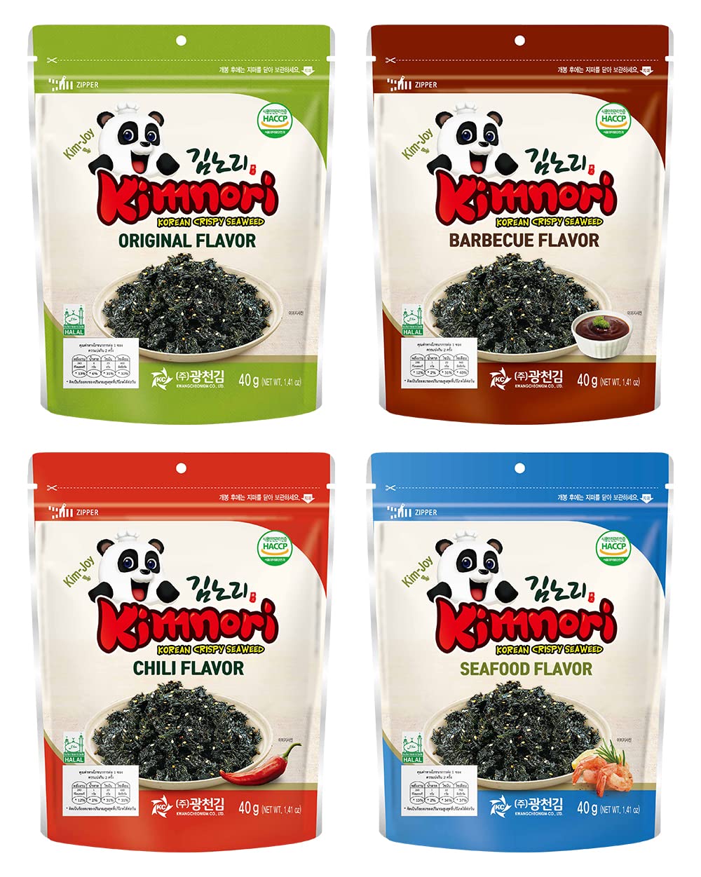 Buy KIMNORI Jaban Korean Cri Seaweed Flakes Assorted 4 Flavor 40g (1.41 ...