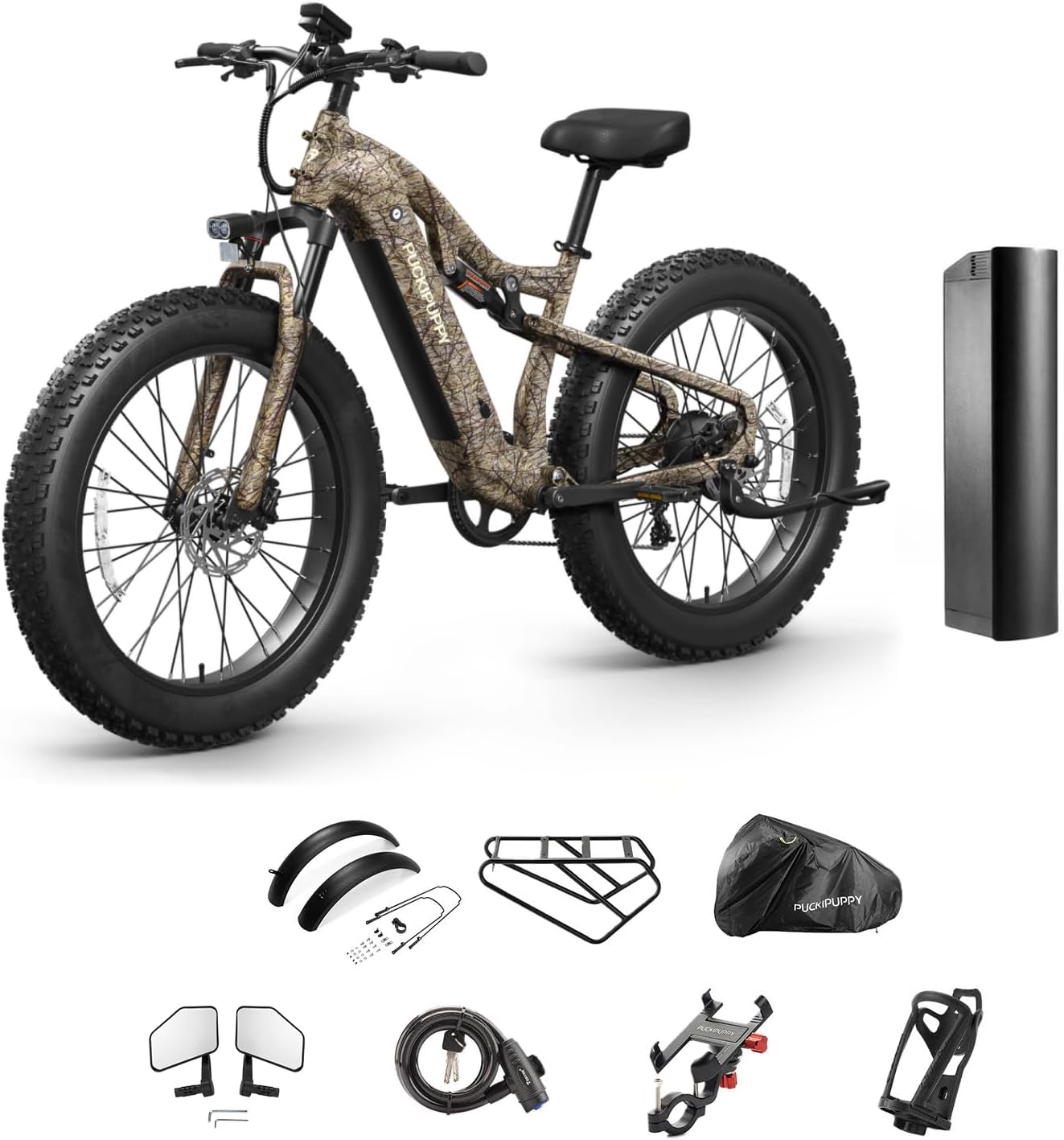 Amazon.com : PUCKIPUPPY Electric Bike for Adults 28 MPH with Extra ...
