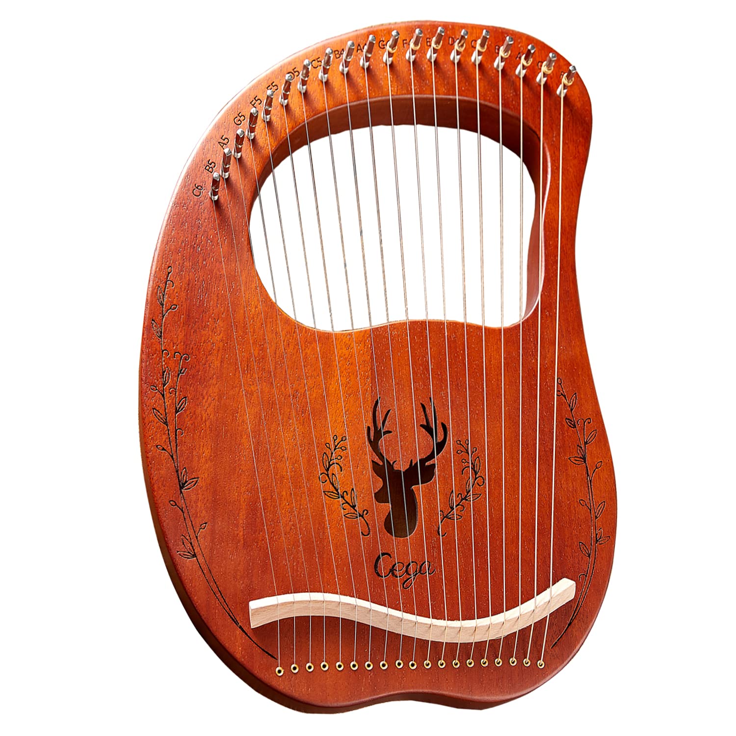 Buy TienClef Lyre Harp 19 String Ancient Greece Style Mango Shaped Deer ...