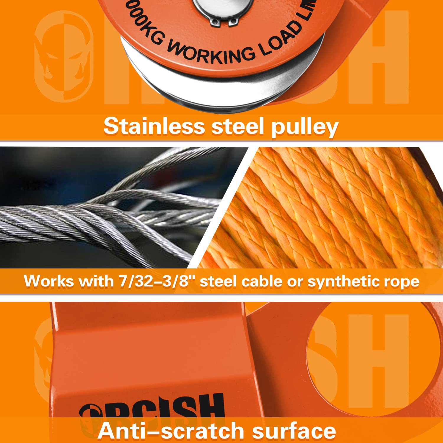 Snapklik.com : 10 Ton Snatch Block, 22,000 LBS Capacity Block And ...