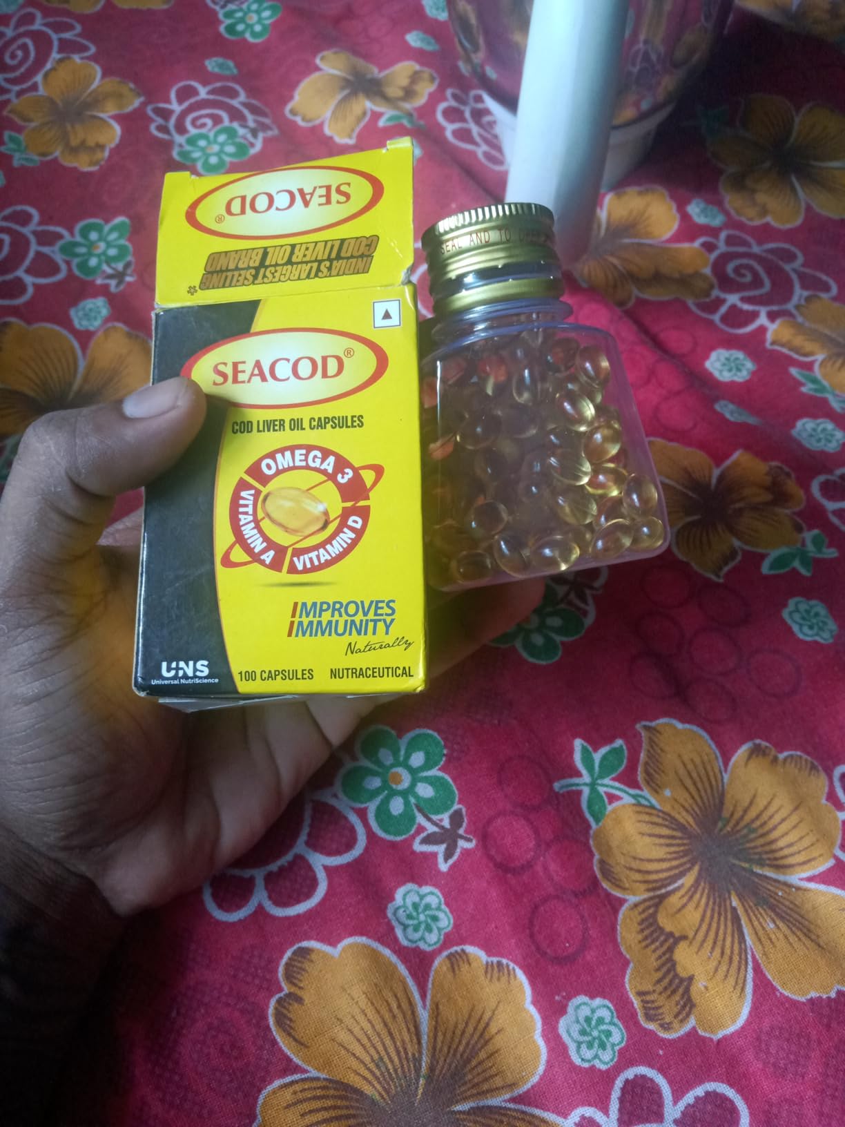 Seacod Cod Fish Liver Oil 100 softgel Capsules With Natural Omega 3 ...