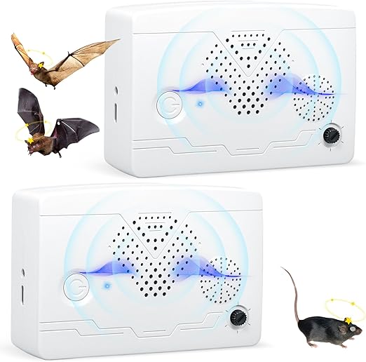 Amazon.com: 2 Pack Ultrasonic Bat Away System for House Indoor, Bat ...