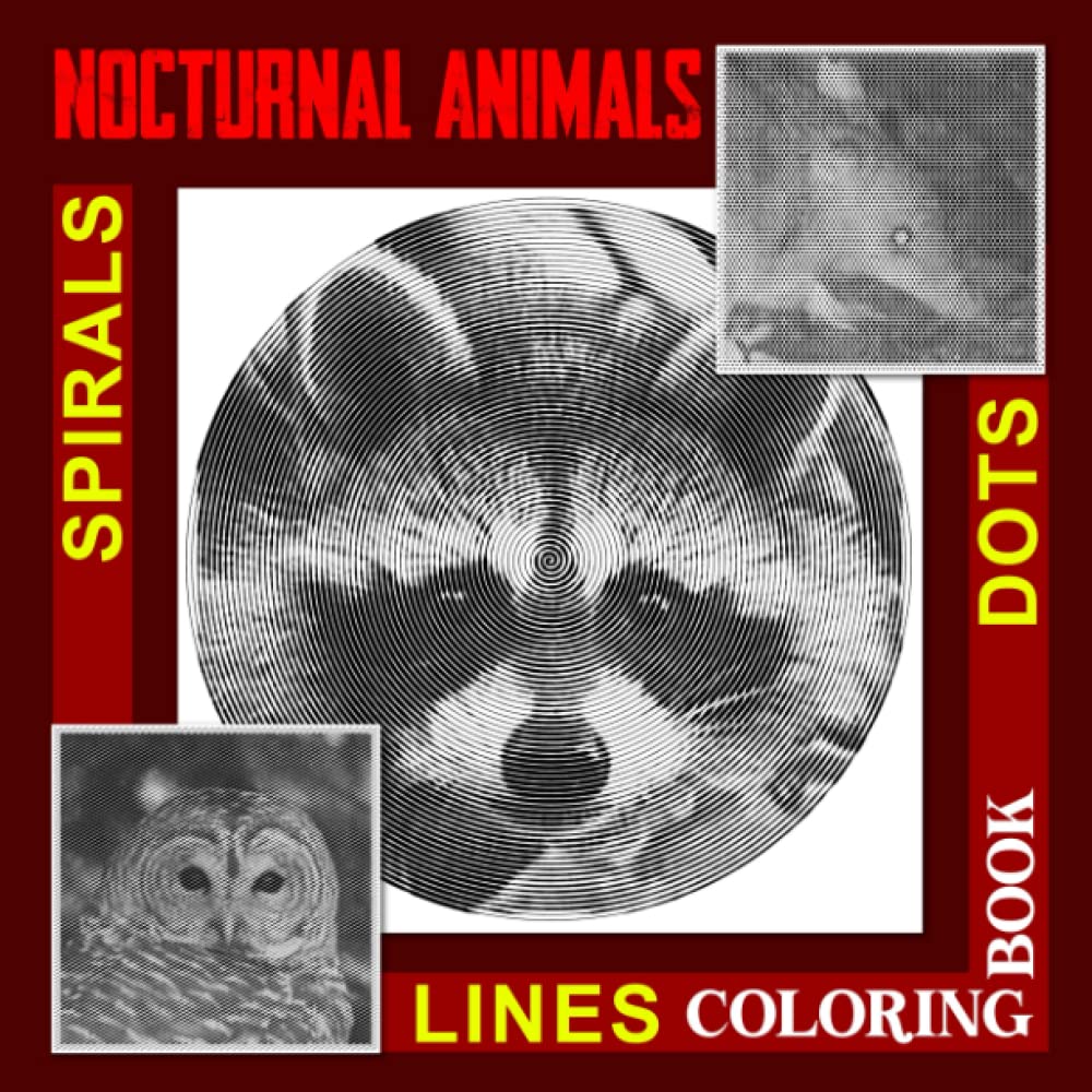 Amazon.com: Nocturnal Animals Dots Lines Spirals Coloring Book ...