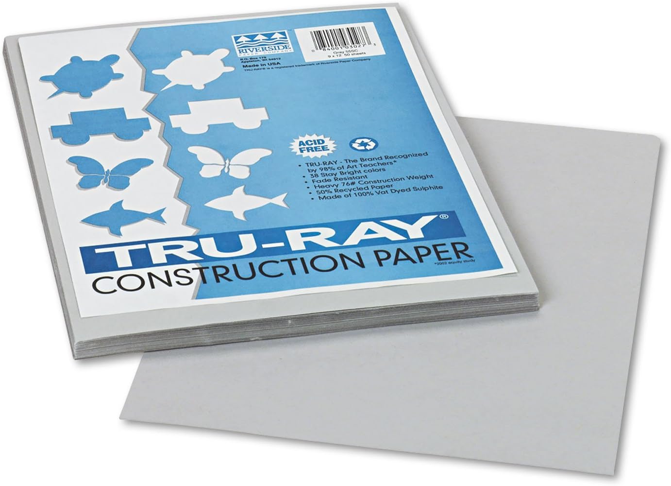 Amazon.com : Tru-Ray Construction Paper, 76 lbs., 12 x 18, Black, 50 ...