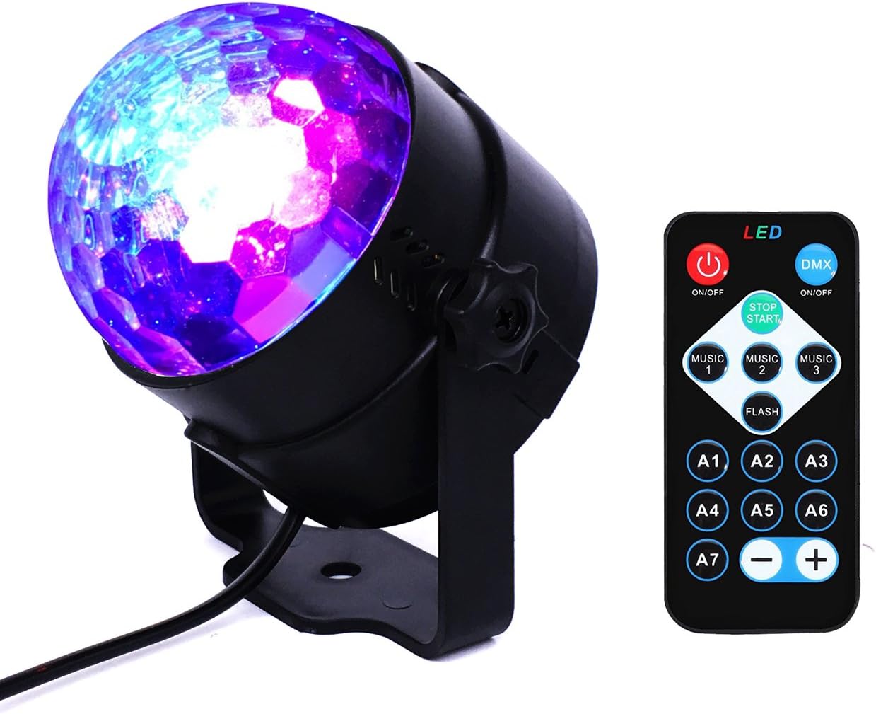 Amazon.com: COODIA Disco Ball Party Lights Strobe Light 3W Sound ...