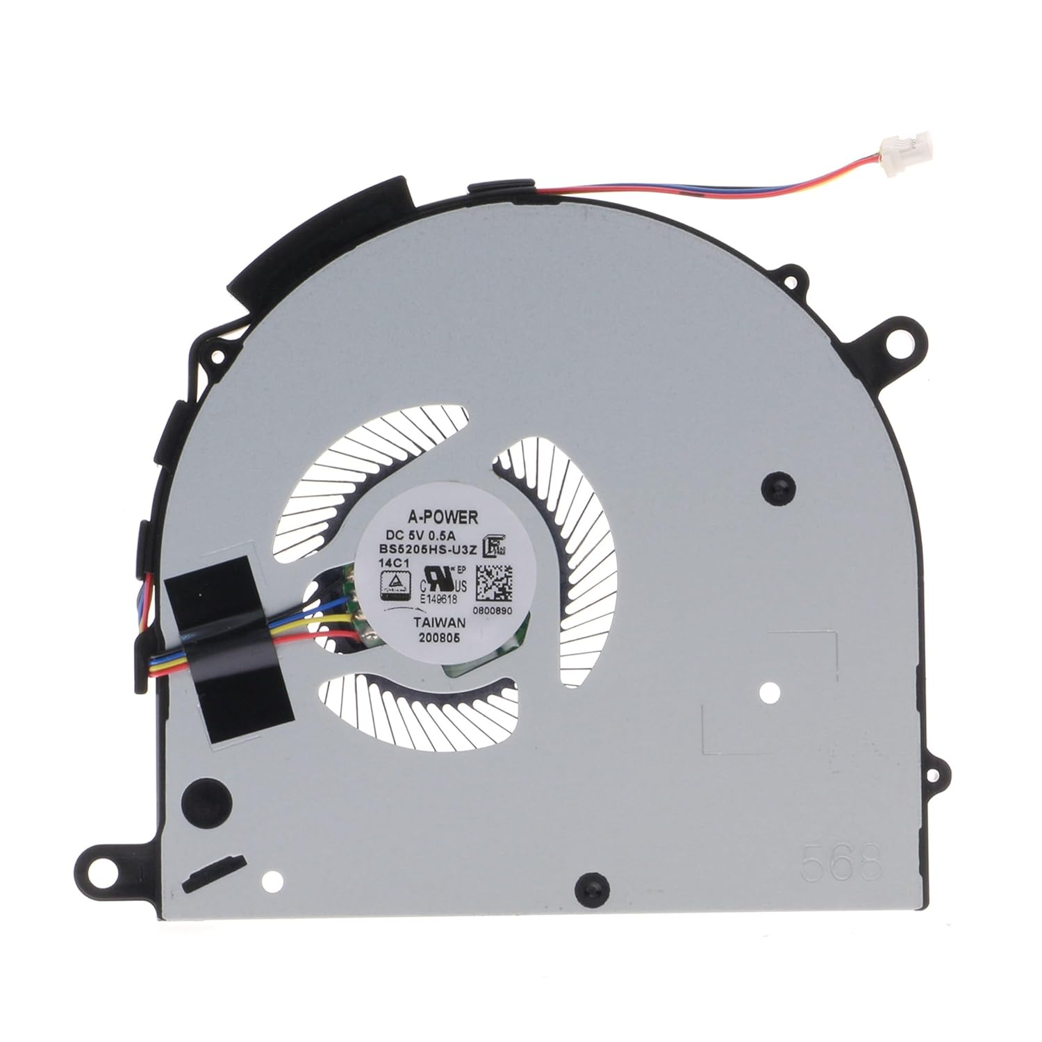 Amazon.com: Replacement CPU Cooling Fan for MSI Prestige 14 Evo A12M A10SC A10RAS A10RB A11SCX ...