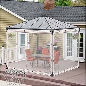Heavy-Duty PVC Waterproof Tarp 400g - Transparent Outdoor Cover with ...
