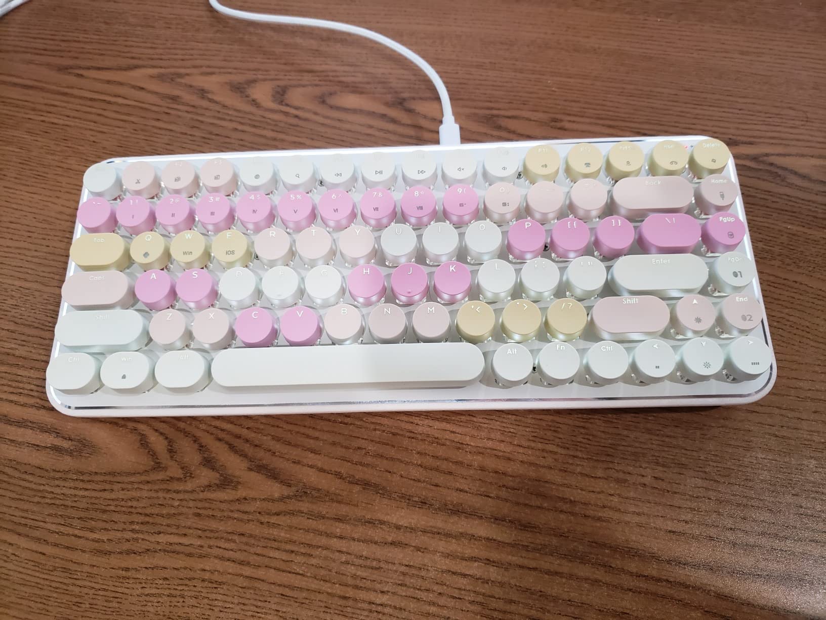 $13/mo - Finance K840T Retro Typewriter Mechanical Keyboard Wireless 2 ...