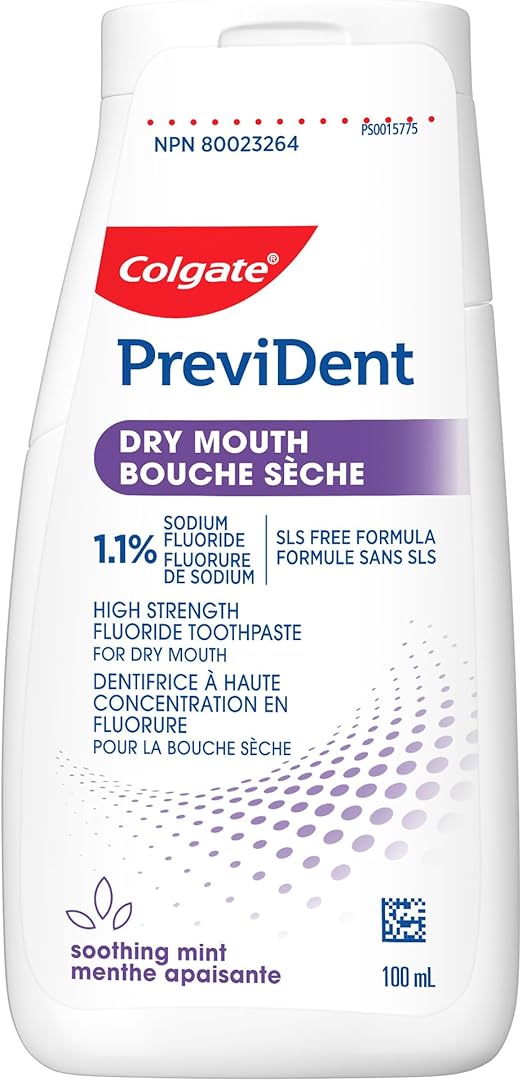 Colgate PreviDent Dry Mouth Toothpaste - Mint, 100mL - Fluoride Enamel ...
