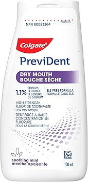 Colgate PreviDent Dry Mouth Toothpaste - Mint, 100mL - Fluoride Enamel ...
