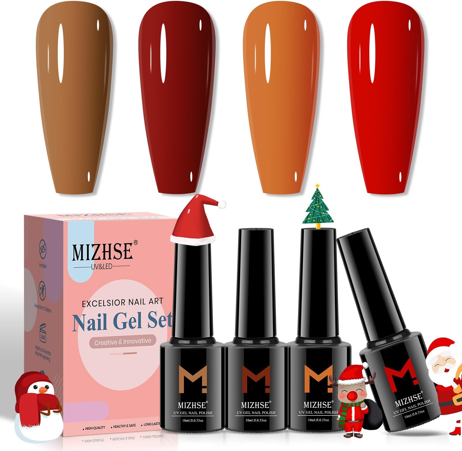 Amazon.com: MEET ACROSS Neon Gel Nail Polish Set 12pcs Fluorescent ...