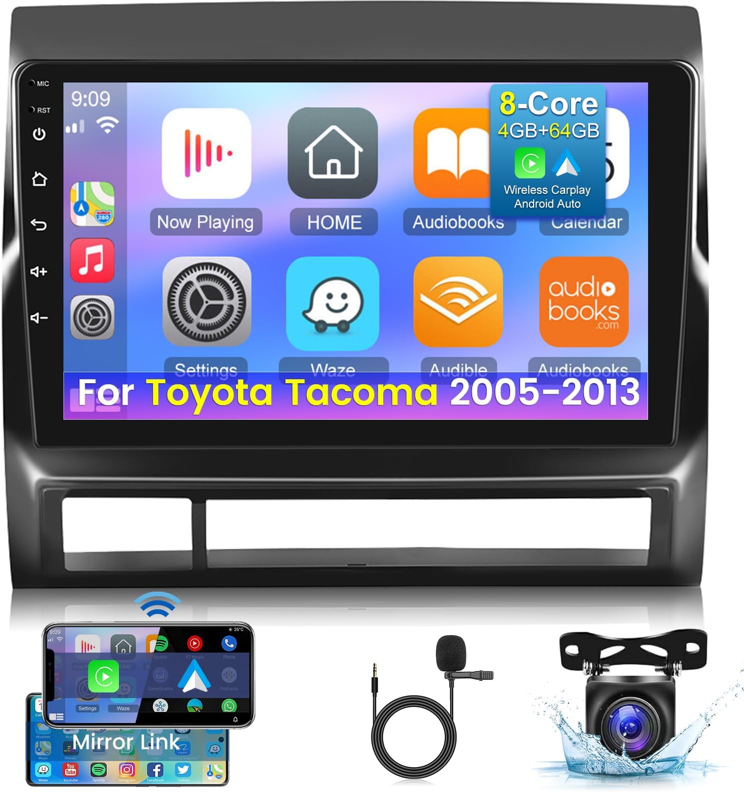 Amazon.com: [8 Core 4+64G] Android 13 Car Radio for Toyota Tacoma 2005-2013 - Wireless Carplay ...