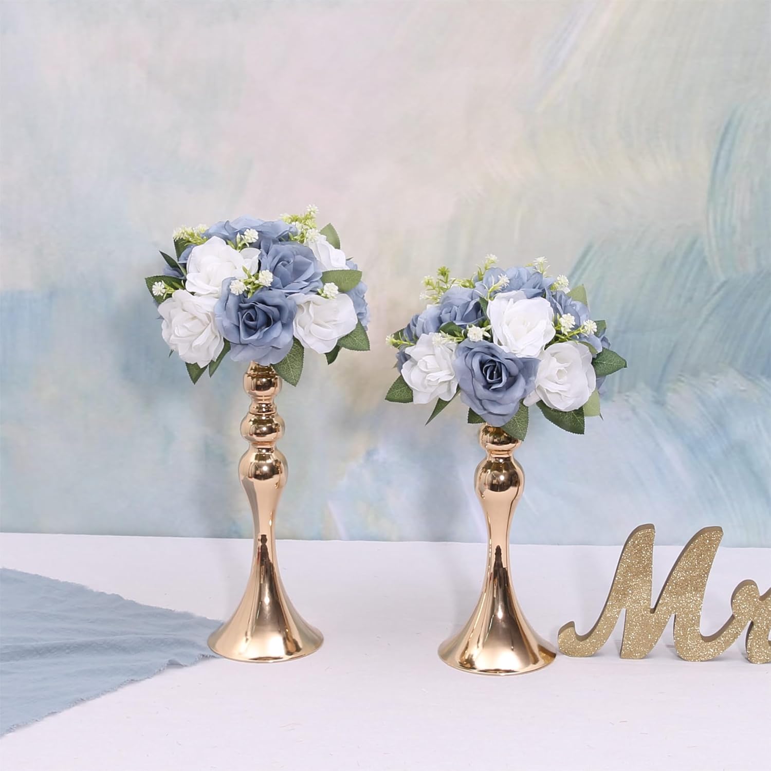 Amazon.com: Helera 2Pcs Flower Ball Arrangement Bouquet 9.5 inch ...